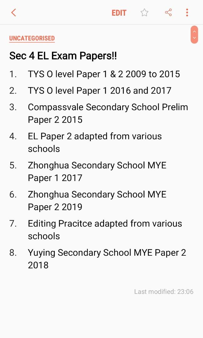 Sec 4 English Exam Papers & TYS, Hobbies & Toys, Books & Magazines ...