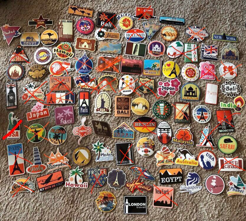 Travel Countries Destination Stickers, Hobbies & Toys, Stationery ...