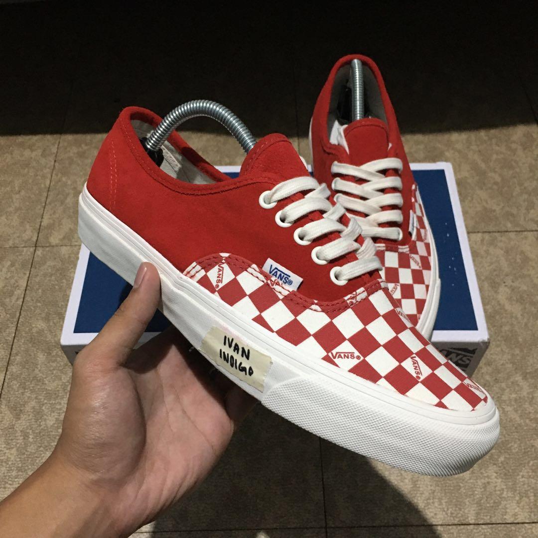 Vans vault OG authentic lx Racing red, Men's Fashion, Footwear ...