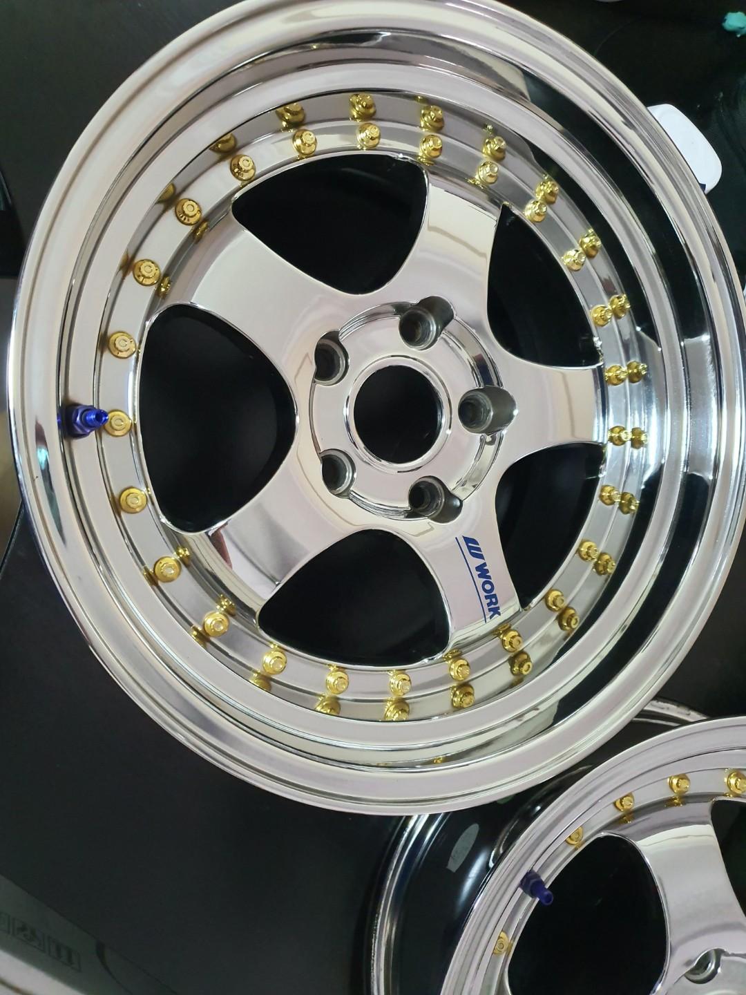 Work Meister S1 Rep Rims 16", Car Accessories, Tyres & Rims on Carousell