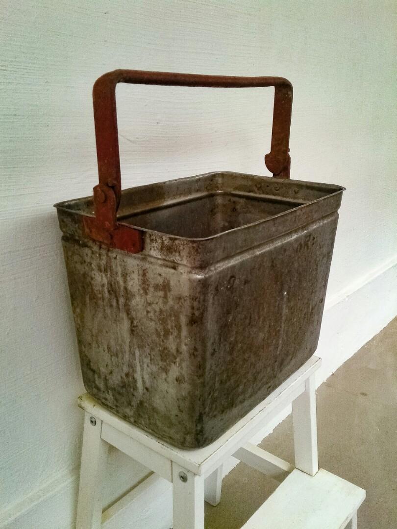 WW2 British Army Vintage Stainless Steel Food Container / Bucket / Pail ...
