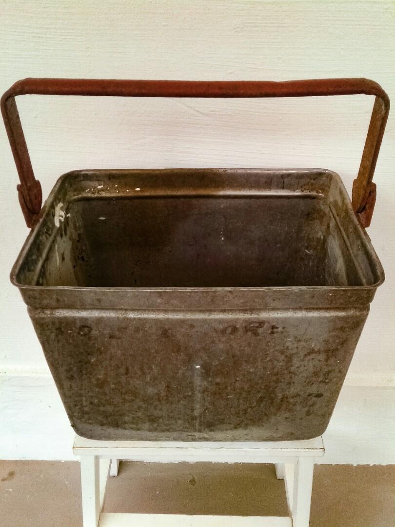 WW2 British Army Vintage Stainless Steel Food Container / Bucket / Pail ...