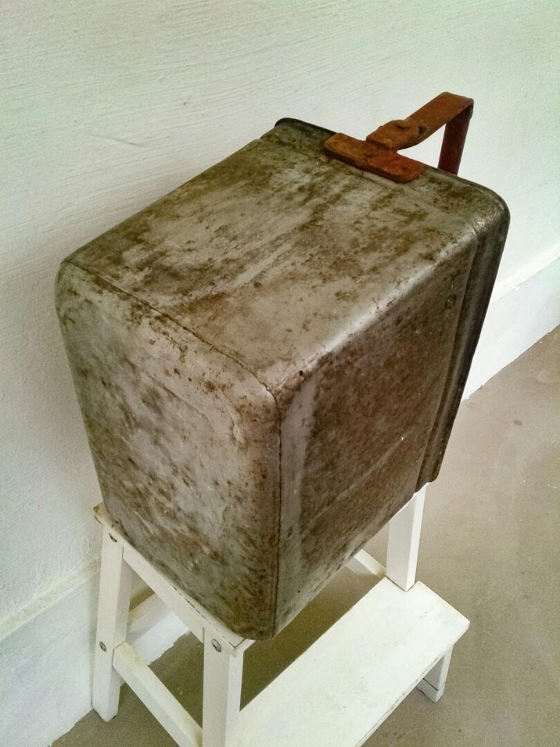 WW2 British Army Vintage Stainless Steel Food Container / Bucket / Pail ...