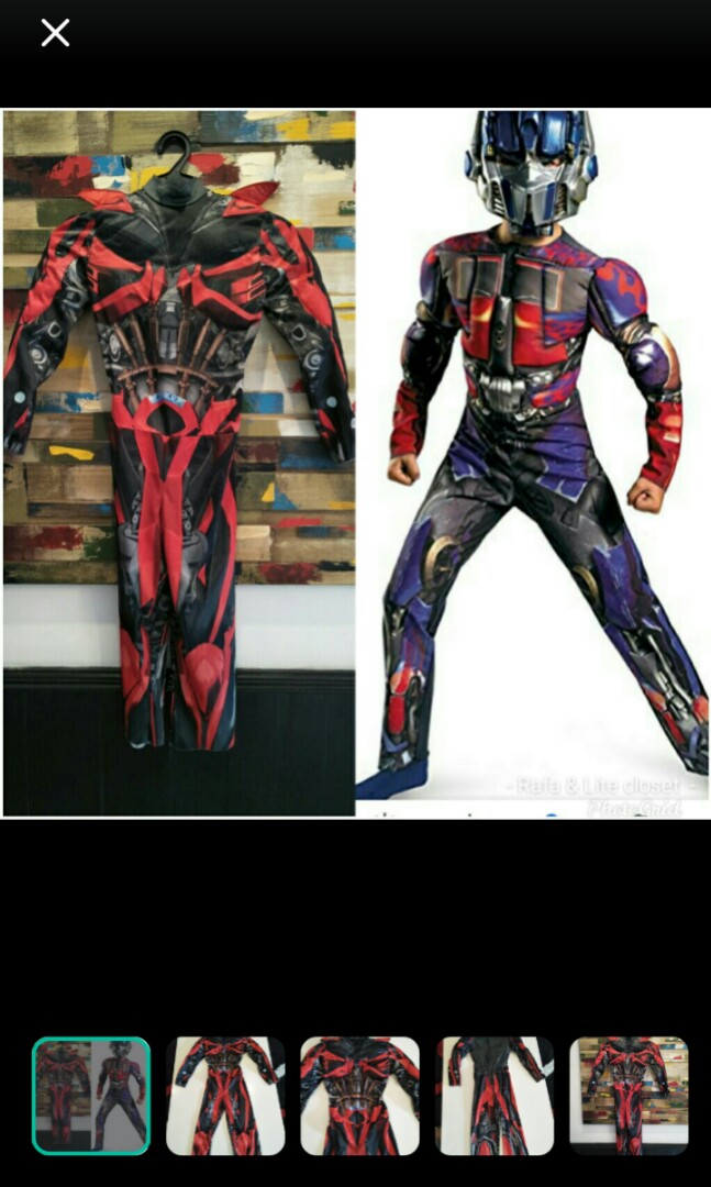Character costume mussel optimus prime by:transformer, Babies & Kids ...