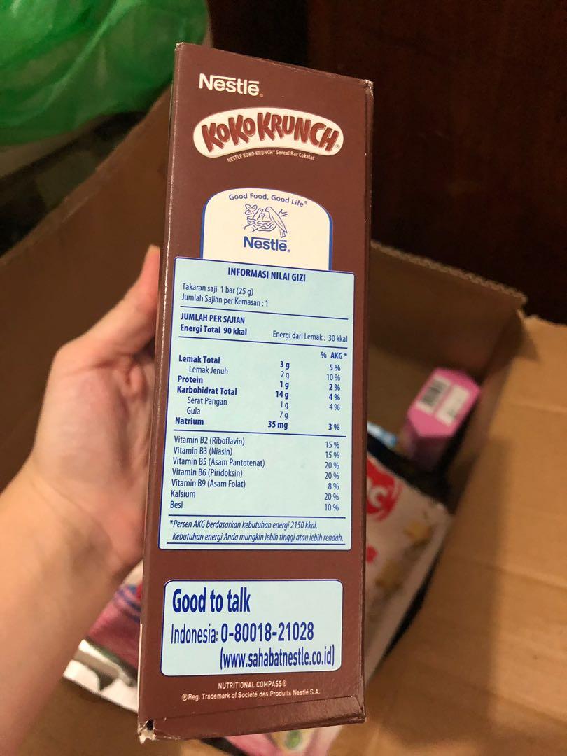 Coco crunch sereal bar coklat chocolate cereal white milk, Makanan ...