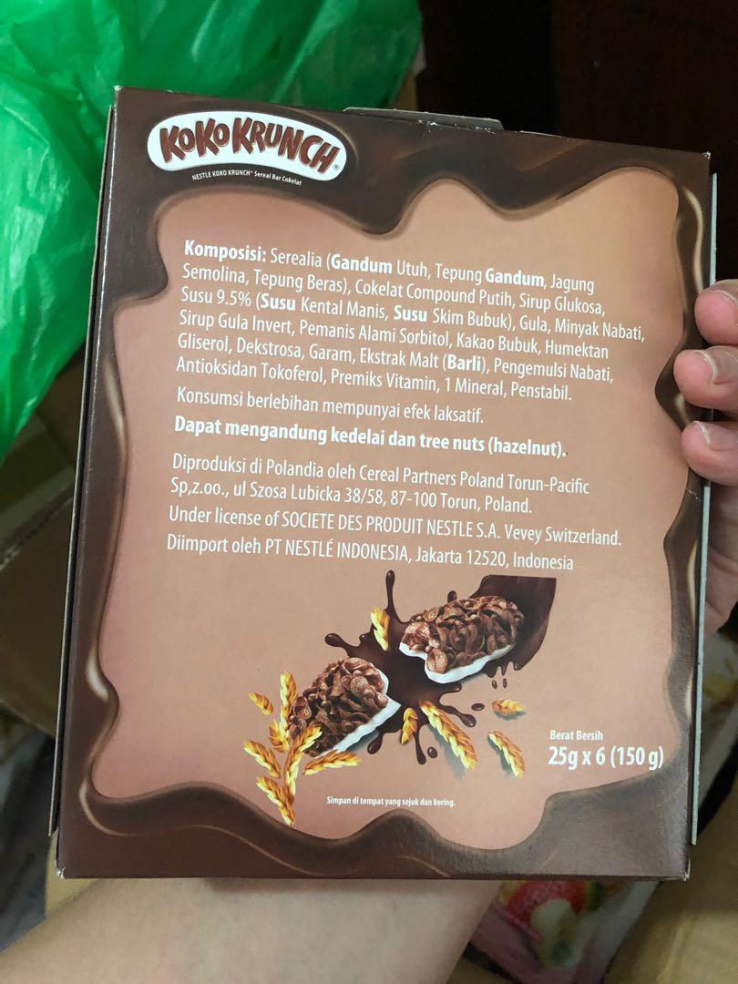 Coco crunch sereal bar coklat chocolate cereal white milk, Makanan ...