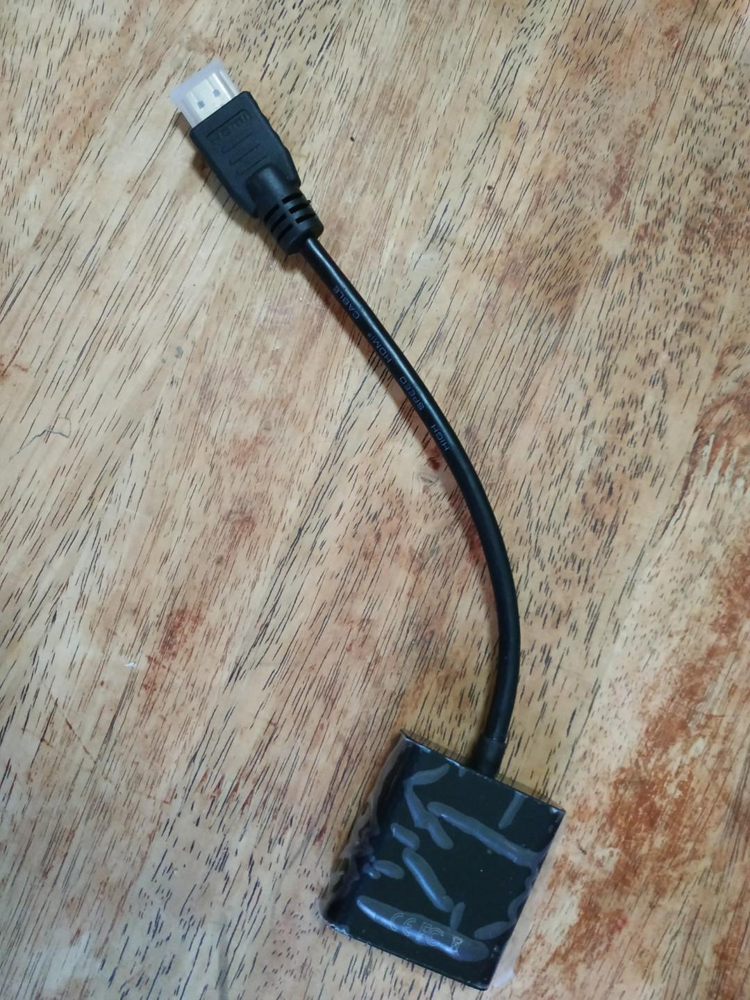 HDMI to VGA Connector - For old monitor, laptop, desktop, Computers ...