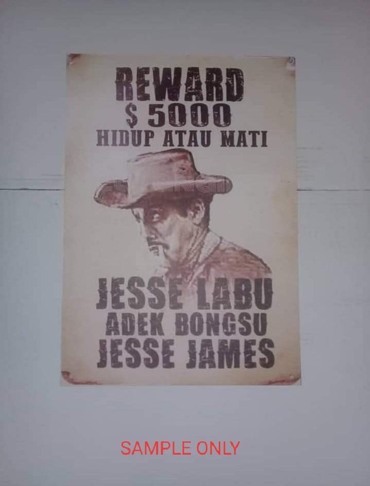 JESSE LABU POSTER, LABU LABI MOVIE POSTER, VINTAGE ART FILM POSTER, P ...