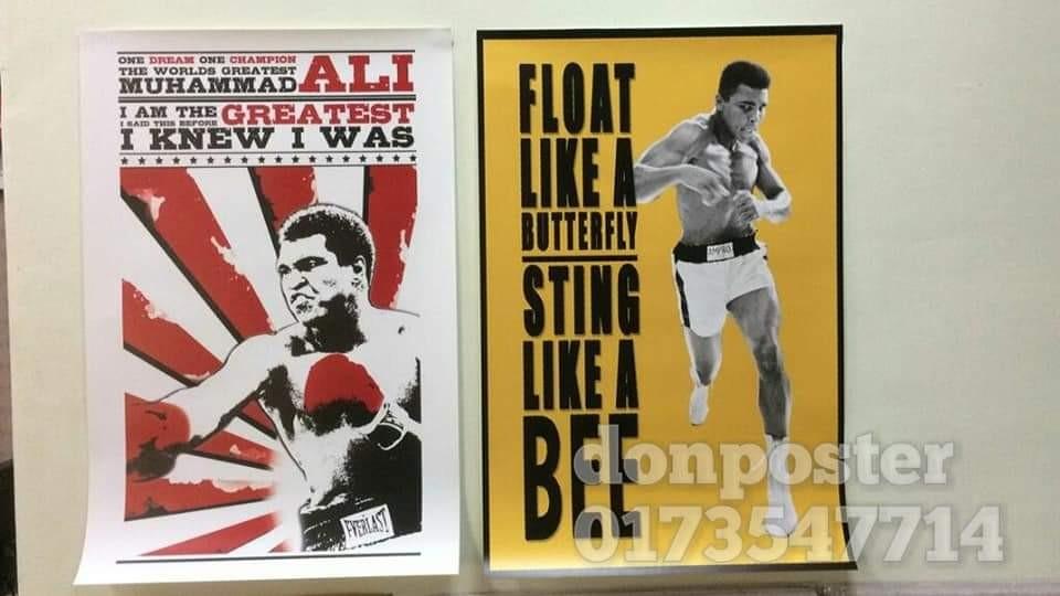 MUHAMMAD ALI POSTER, Furniture & Home Living, Home Decor, Frames ...