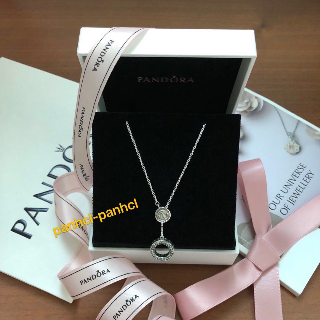Necklace Pandora with PANDORA Logo & Glistening Stones , Luxury ...