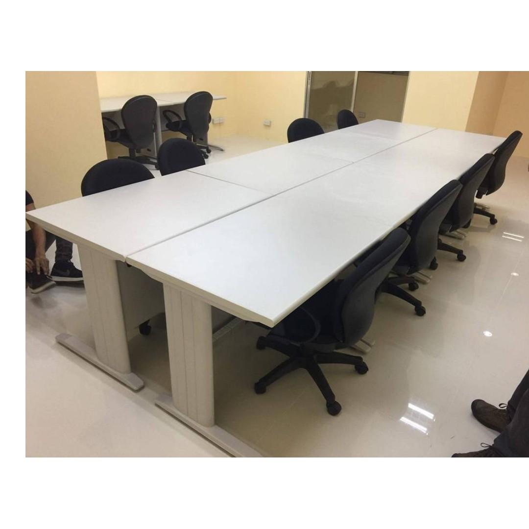 Office Table (Freestanding) METAL Legs (Staff Table), Furniture & Home ...