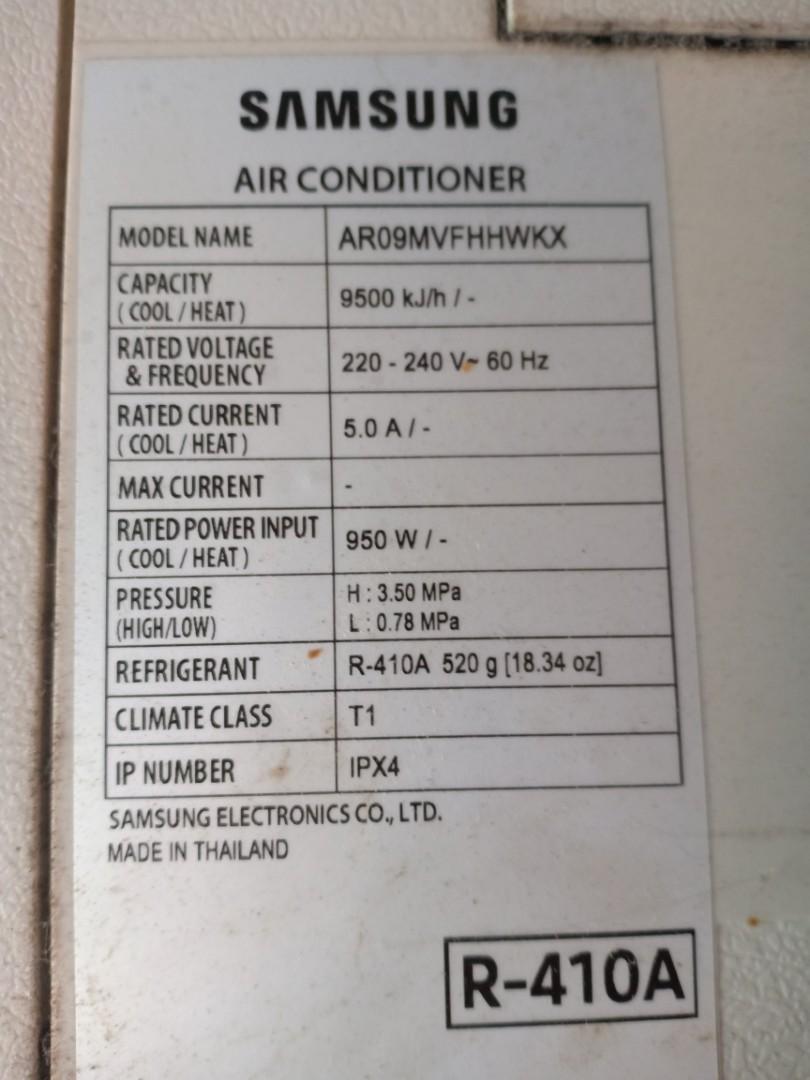 Samsung 1.0Hp Digital Inverter Aircon, TV & Home Appliances, Air ...