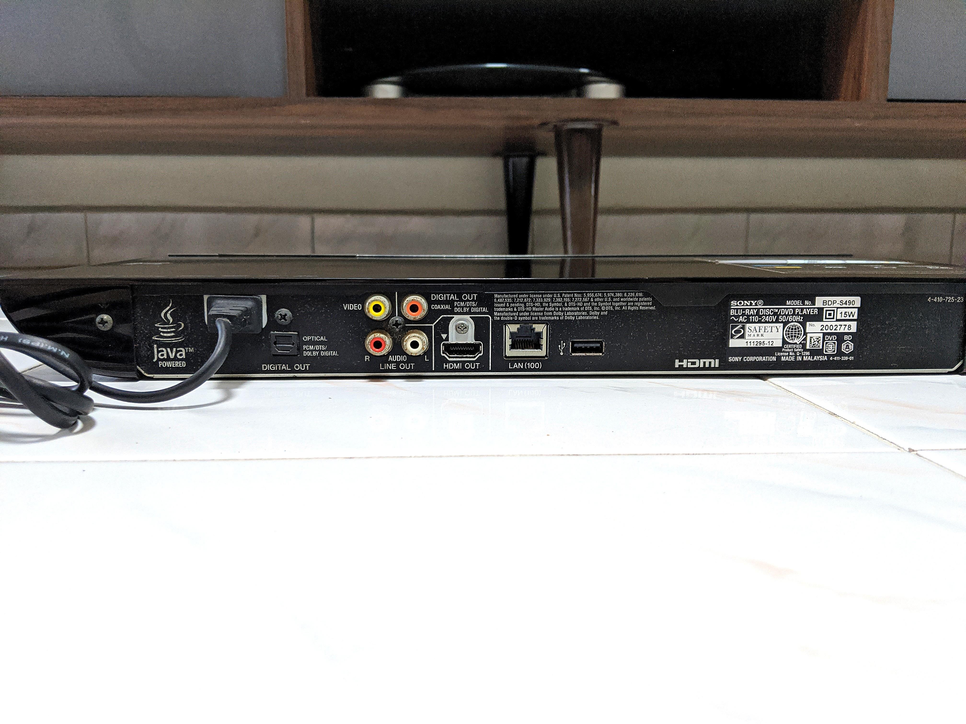 Sony BDP S490 3D Blu-ray / DVD Player, TV & Home Appliances, TV ...