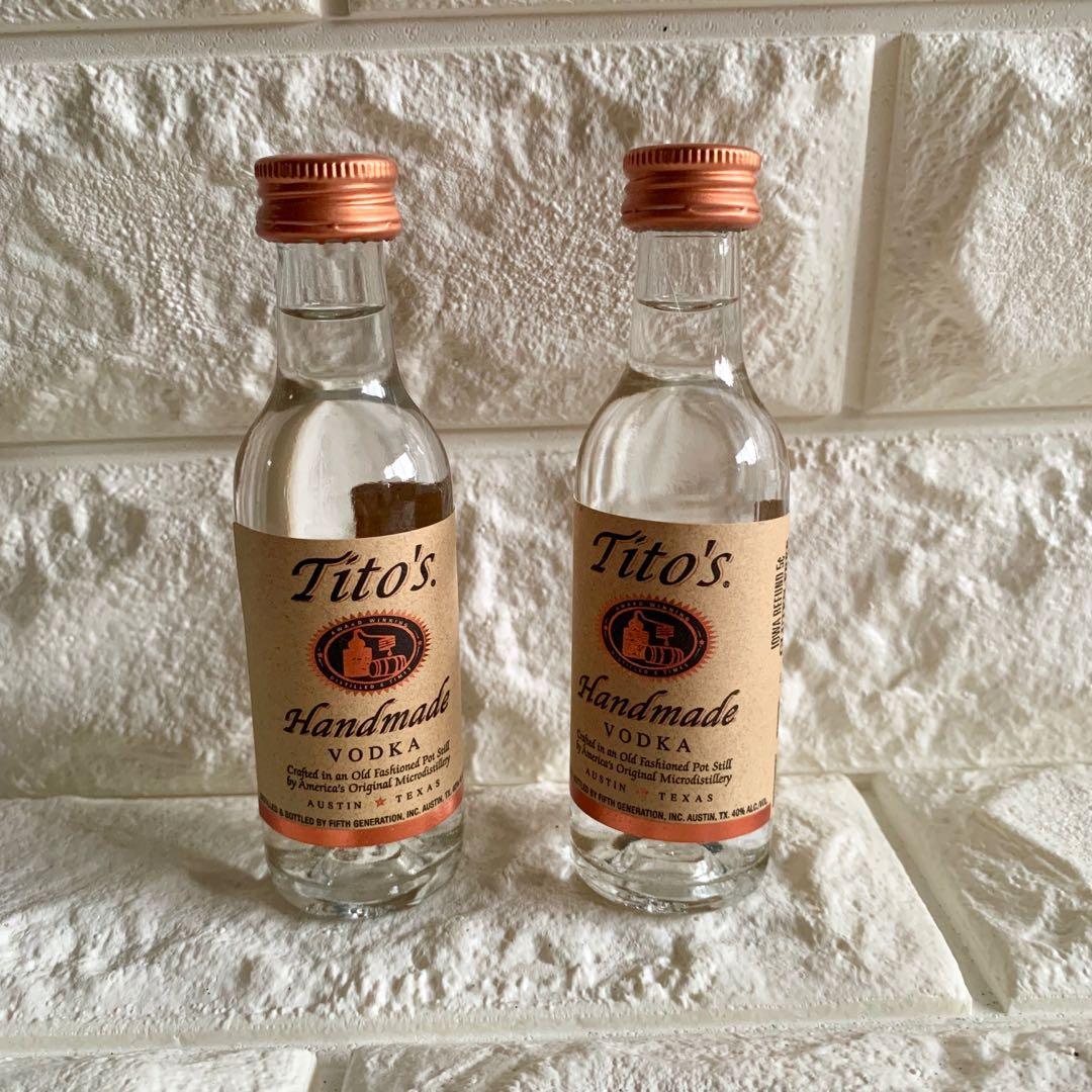 Tito’s Handmade Vodka miniature 50ml, Food & Drinks, Alcoholic ...