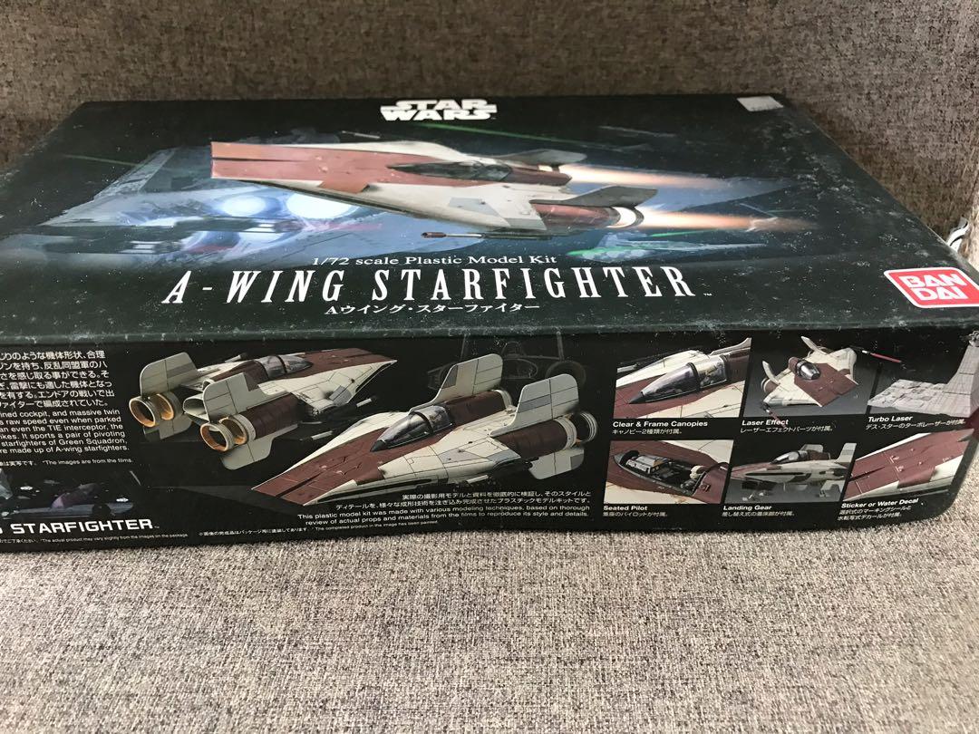 Bandai StarWars A-Wing Starfighter 1/72 scale plastic model kit, Toys ...