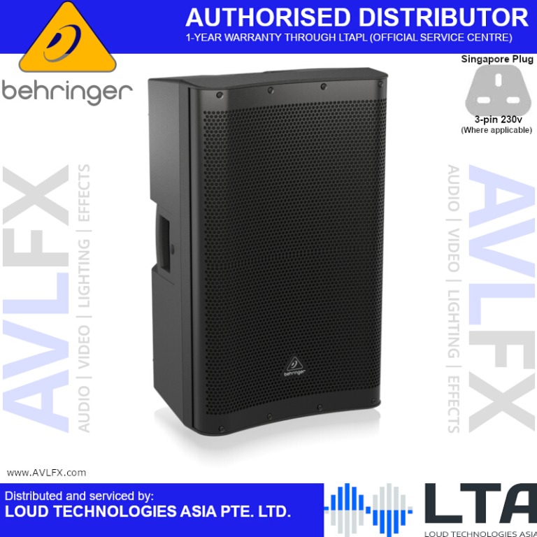 Behringer DR115DSP Active 1,200 Watt 15" PA Speaker System with DSP and ...