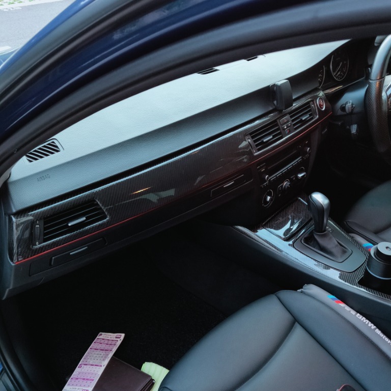 BMW E90 Interior dashboard and center console Carbon Fibre trim with ...