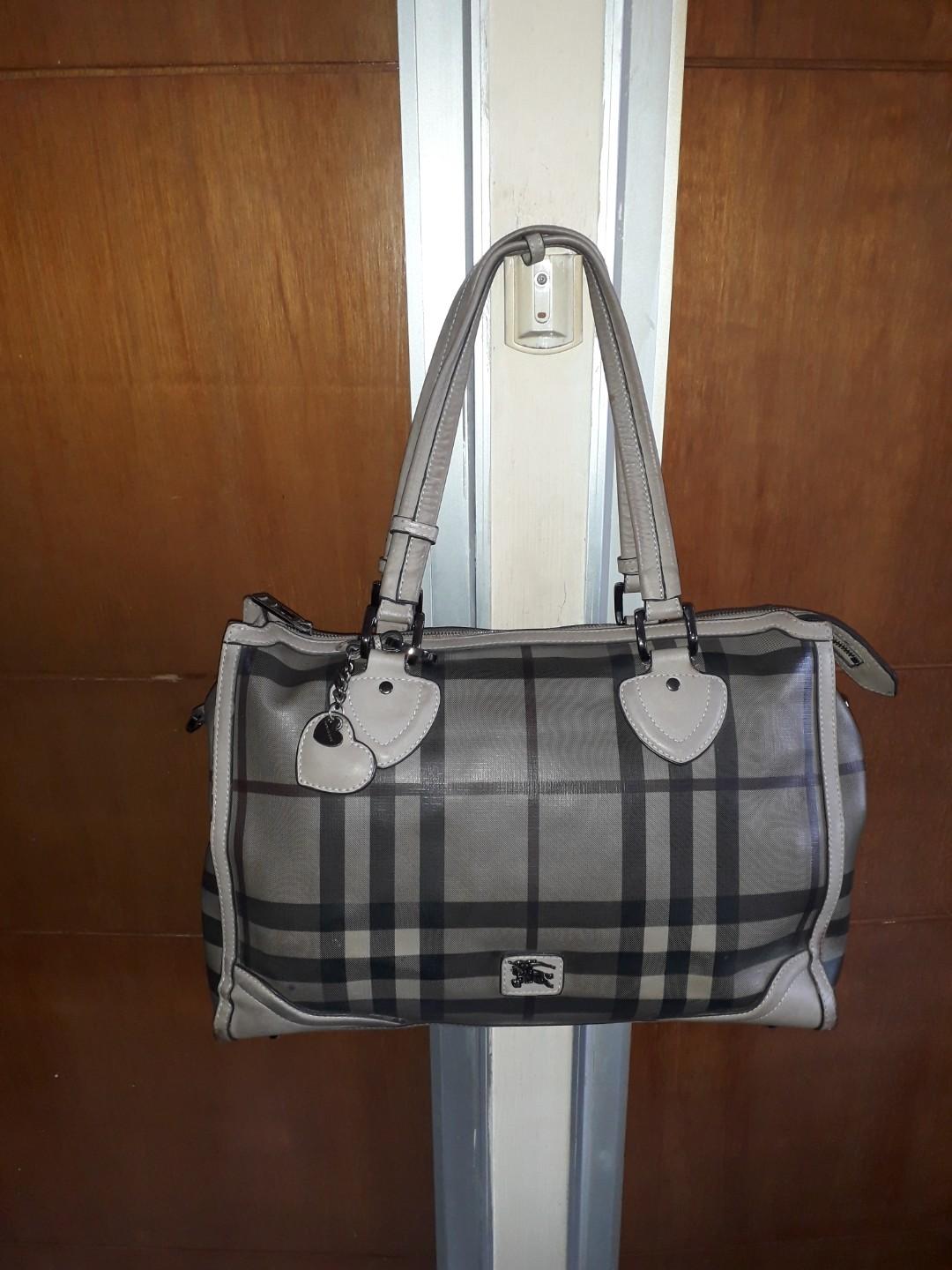 Burberry Bag authentic kulit mix pvc 40x30, Barang Mewah, Tas & Dompet ...