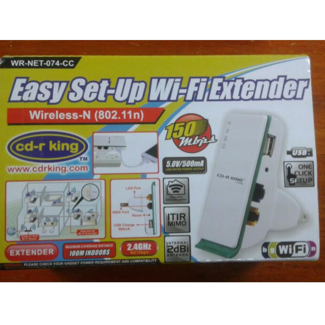 cd-r king Easy set-up wi-fi extender, Computers & Tech, Parts ...