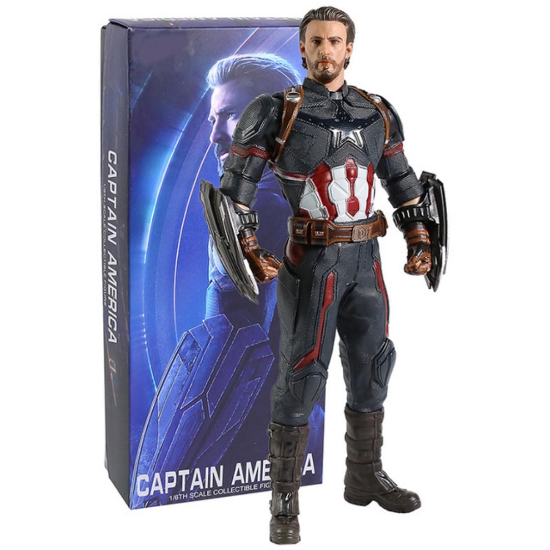 Crazy Toys Avengers Infinity War Captain America Wakanda Shield Statue ...
