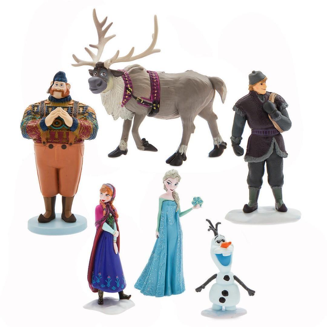 Disney Store Frozen Princess Anna Elsa Oaken Kristoff Olaf Sven Figure ...