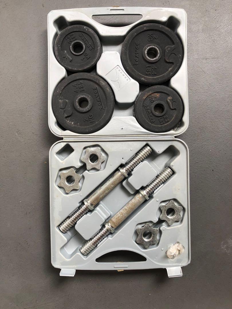 DOMYOS 20kg Dumbbell Kit, Sports Equipment, Exercise & Fitness, Weights ...