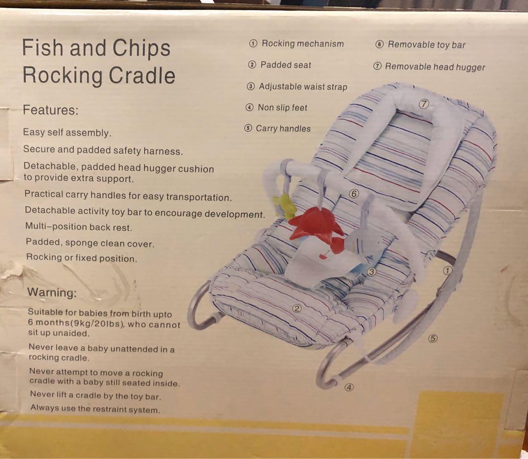 Fish and Chips Rocking Cradle, Babies & Kids, Infant Playtime on Carousell