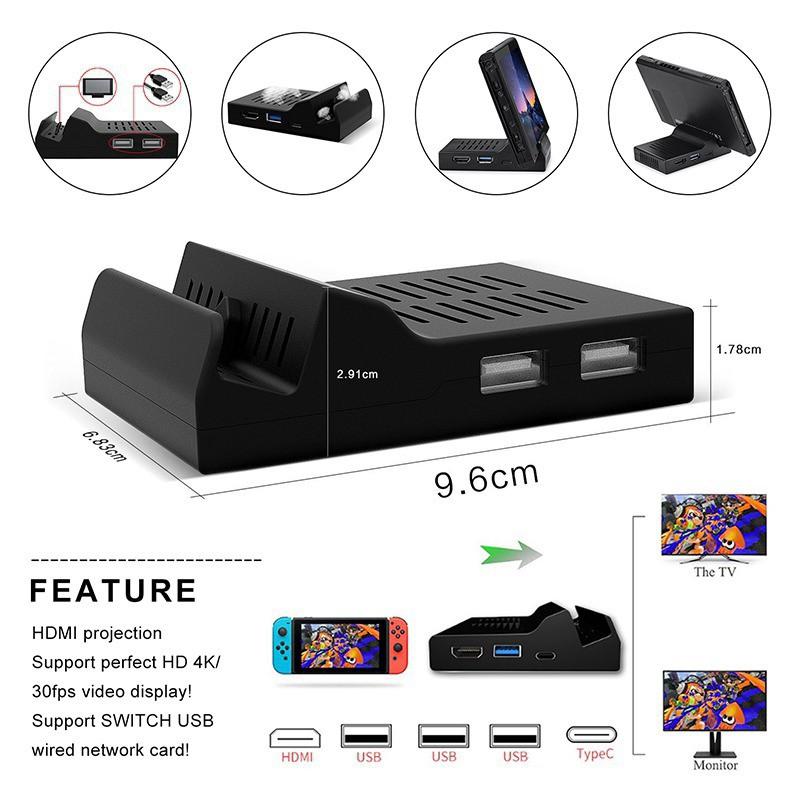FREE DELIVERY - Nintendo Switch Portable Replacement Dock Base with ...