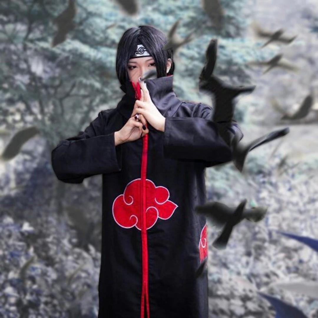 Naruto Akatsuki Cloak Robe Jacket Coat Cosplay Costume Cloth, Hobbies ...