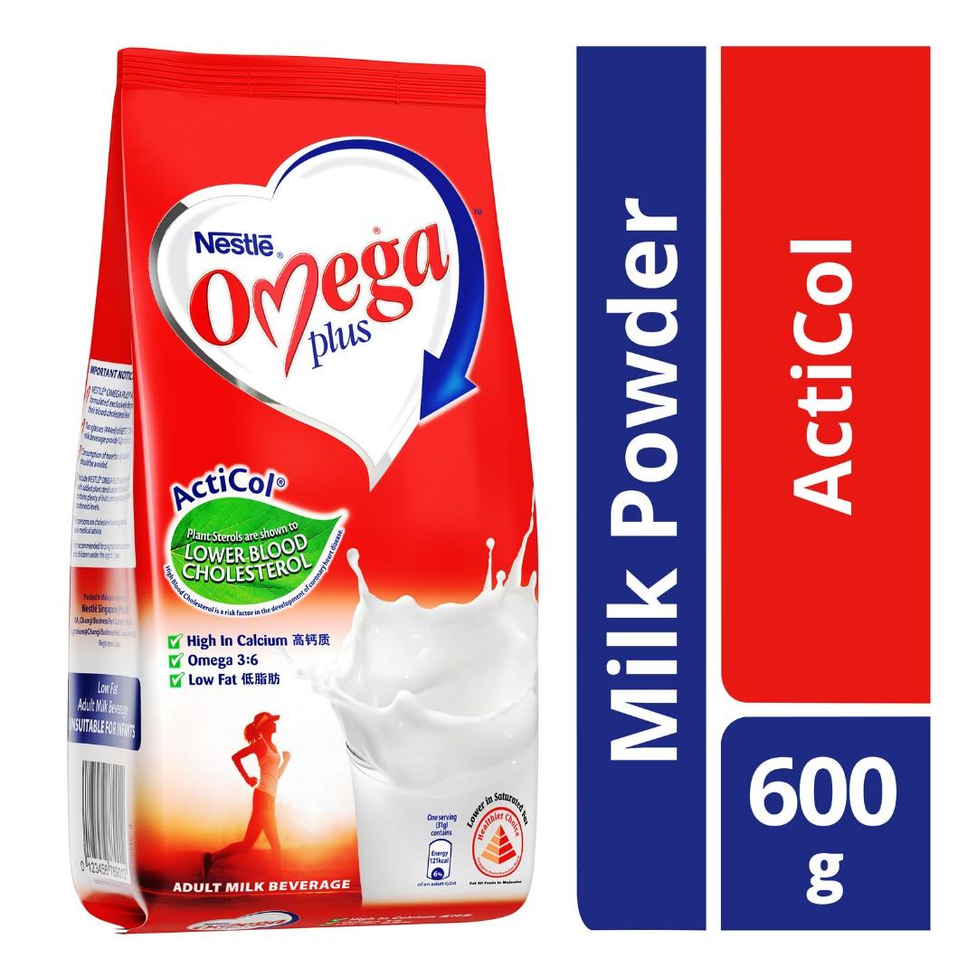 Nestle Omega Plus Adult Milk Powder - ActiCol 600g, Health & Nutrition ...