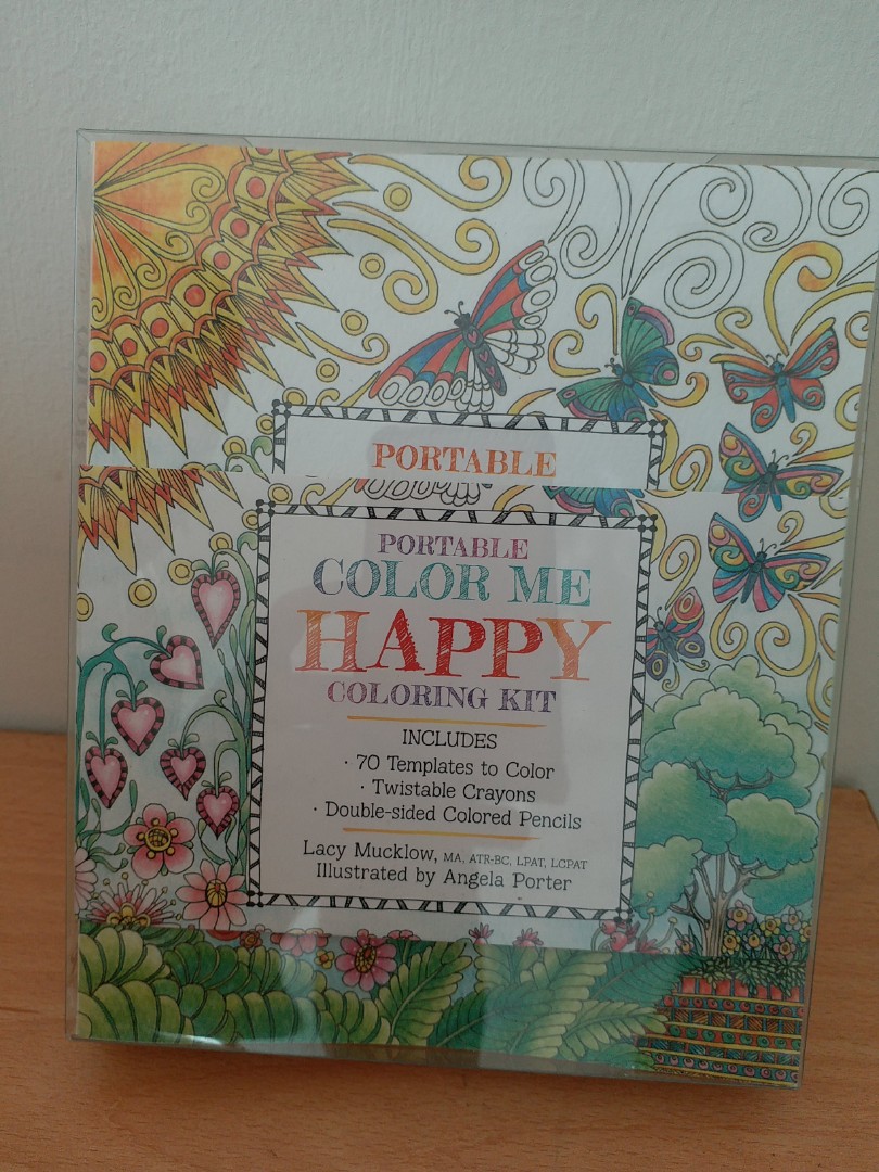 Portable Color Me Happy Coloring Kit, Hobbies & Toys, Books & Magazines ...