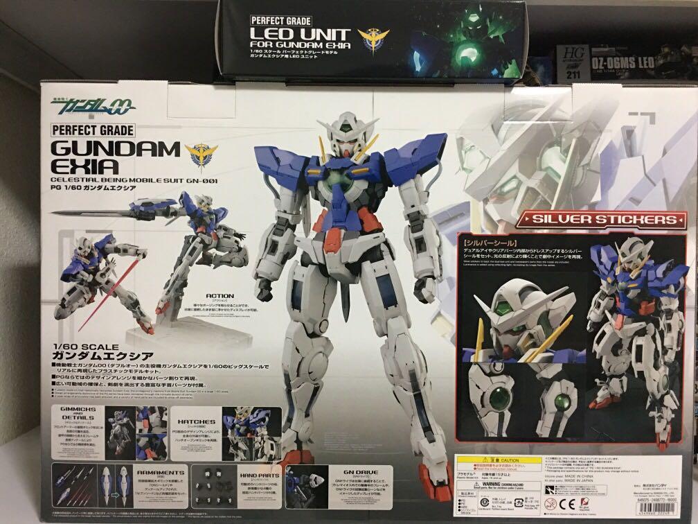 PG Gundam Exia + LED Unit Gunpla, Hobbies & Toys, Toys & Games on Carousell