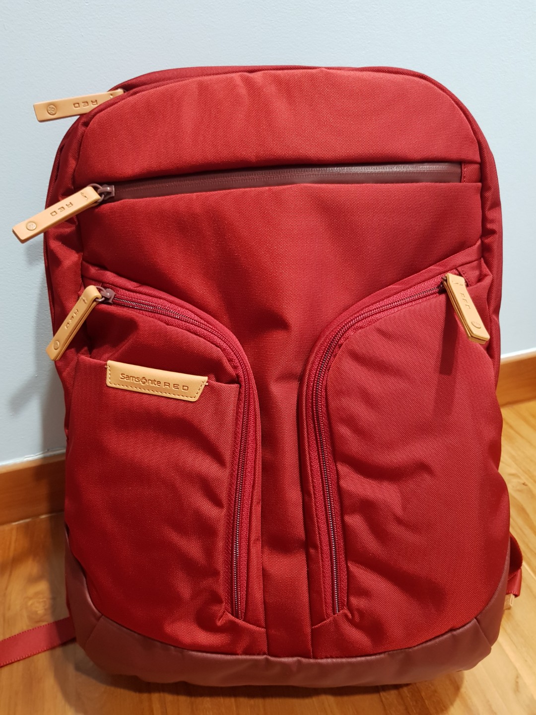 Samsonite Red Nylon Backpack, Women's Fashion, Bags & Wallets ...