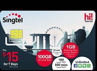 Singtel hi!Tourist SIM Card (U.P. $15), Mobile Phones & Gadgets, Mobile ...
