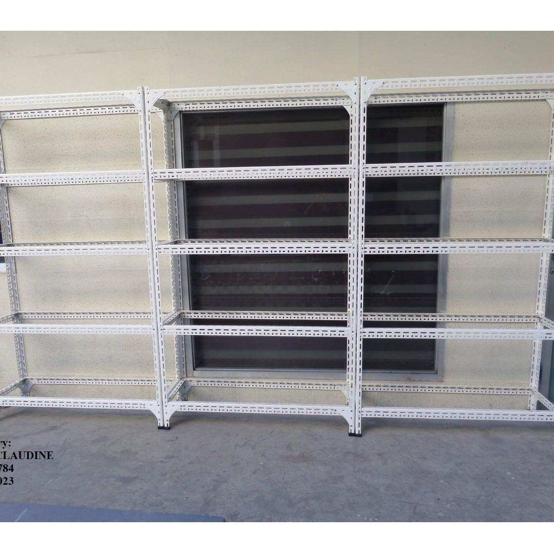 SLotted angle bar Wood shelve - Steel Rack Bolt and Nut Rack, Furniture ...