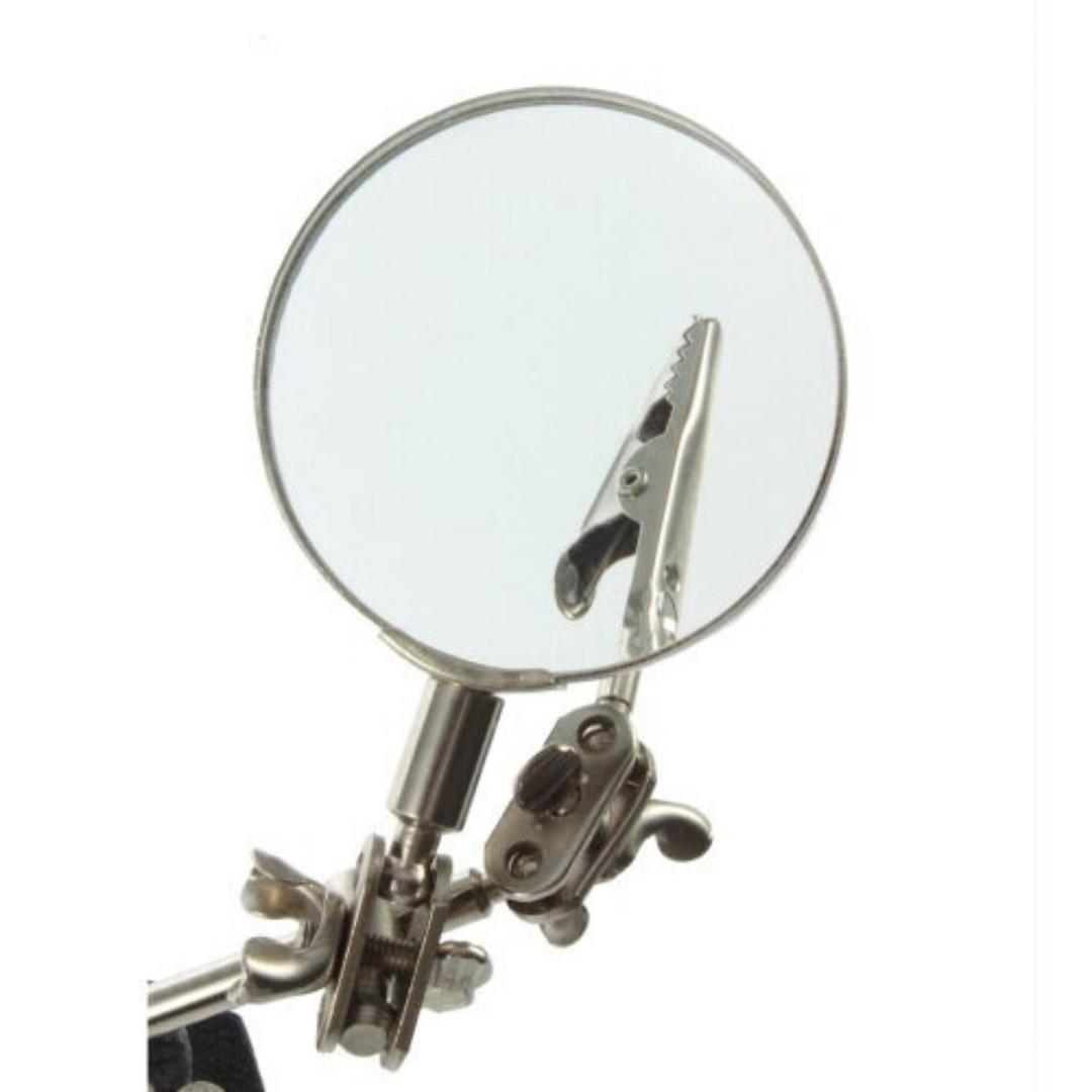 Soldering Iron Clamp Magnifier Desktop Reading Electronic Circuit Board ...