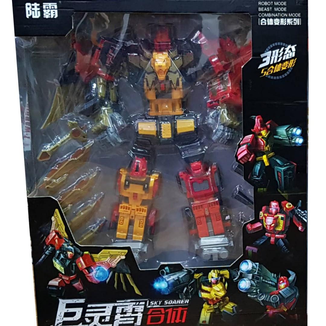 Transformers Sky Soarer Feral Rex Predacons Predaking Dinosaur Combiner ...