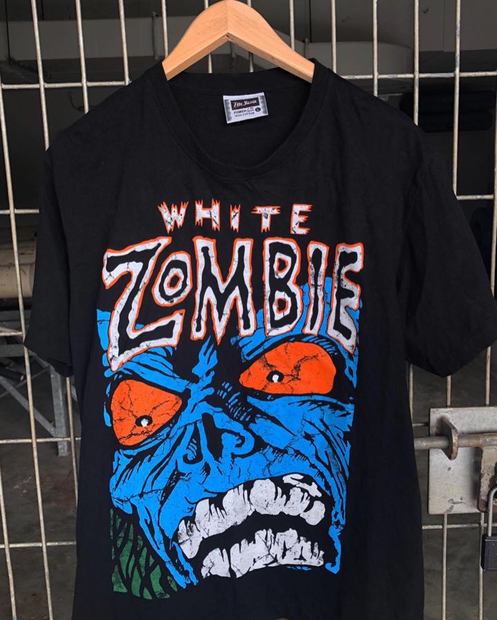 Vintage white zombie tee, Men's Fashion, Tops & Sets, Tshirts & Polo ...