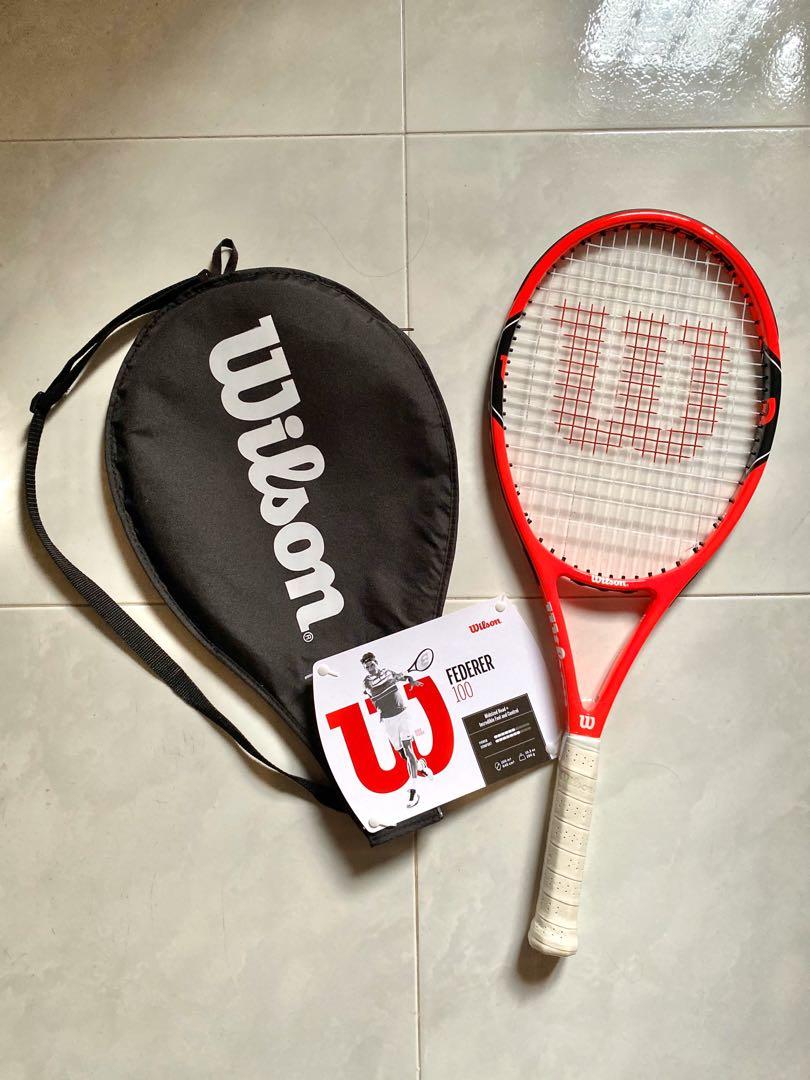 Wilson Tennis Racket Federer 100, Sports Equipment, Sports & Games ...