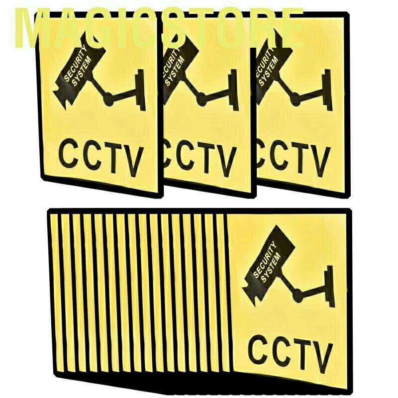 1Pcs CCTV Surveillance Camera Security System Warning Sticker Sign ...