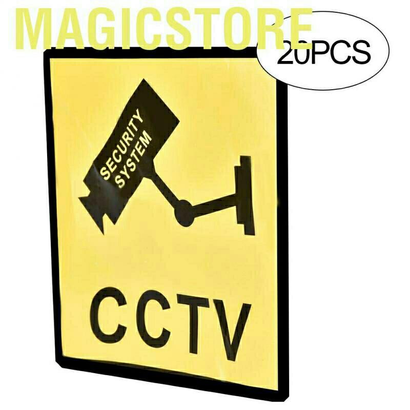 1Pcs CCTV Surveillance Camera Security System Warning Sticker Sign ...