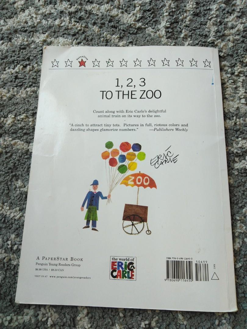 幼童數數目書 - 1,2,3 To The Zoo, 興趣及遊戲, 書本 & 文具, 小朋友書 - Carousell