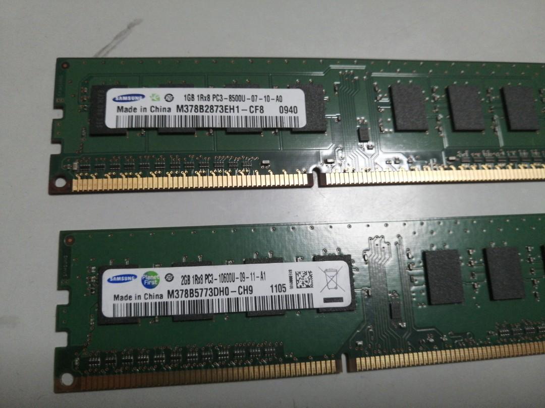 DDR3 Ram 1GB sticks for Desktop PC, Computers & Tech, Desktops on Carousell