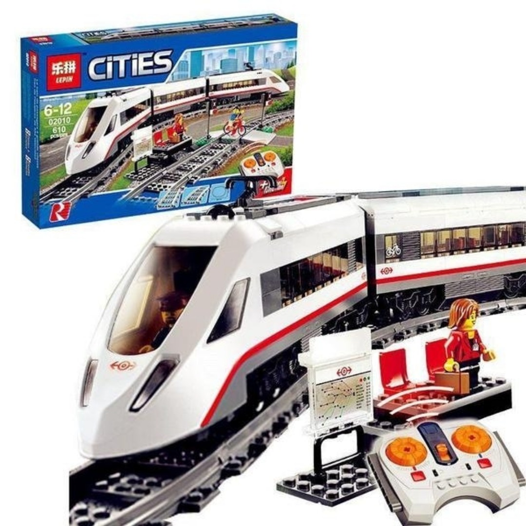 FREE DELIVERY Lepin Lego High Speed Passenger Railroad Rail Road Train ...