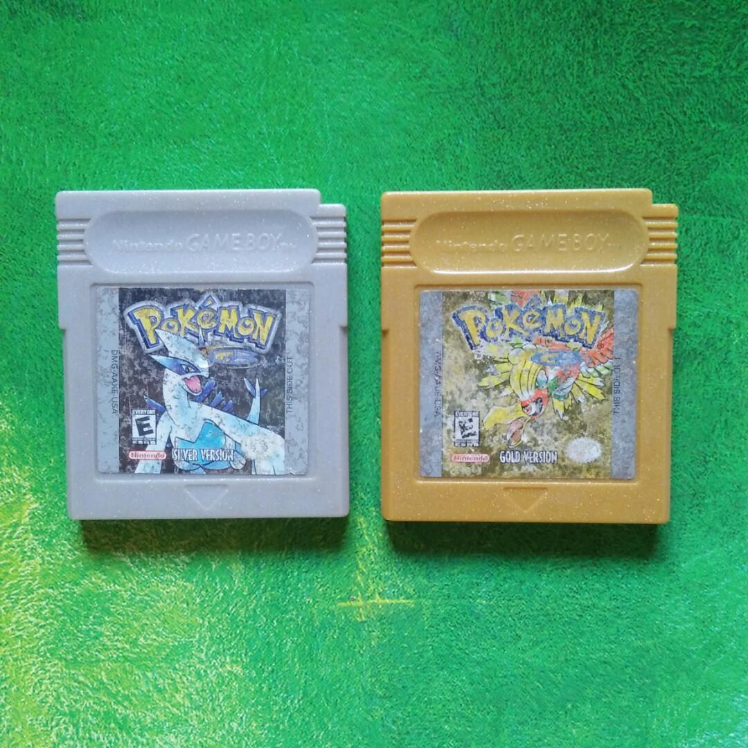 Gameboy Color Cartridges: Pokemon Silver and Gold, Video Gaming, Video ...