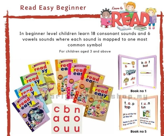 Early Reading Read Easy Phonics Beginner Level New Edition (8 Books ...