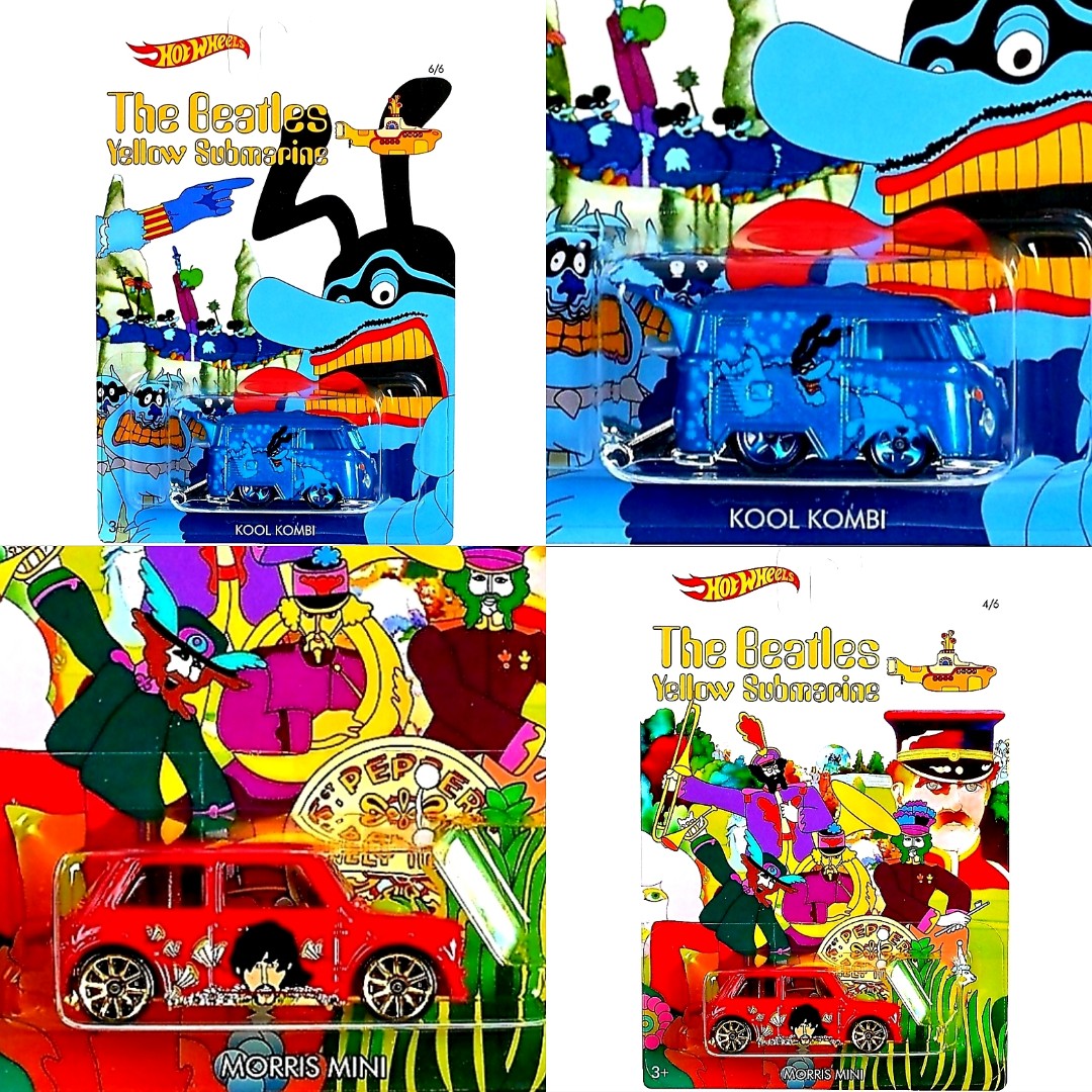 Hot Wheels The Beatles Yellow Submarine Volkswagen Kool Kombi, Morris ...