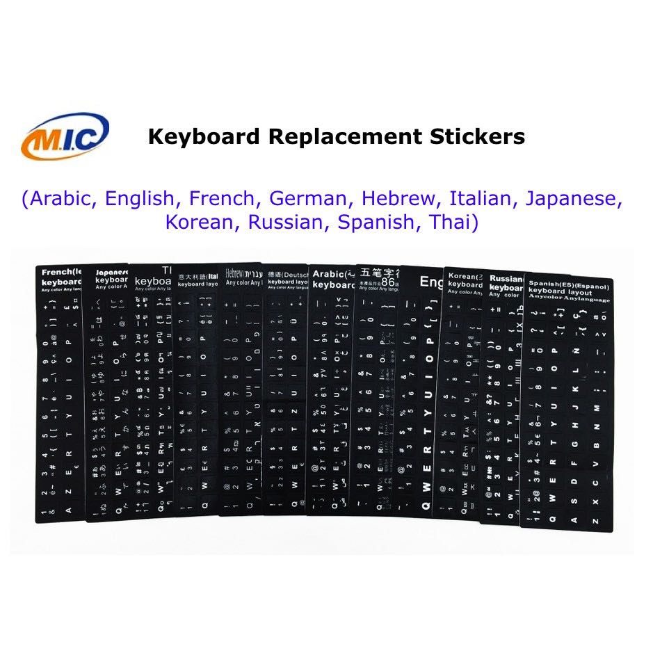Keyboard Replacement Stickers for Computer Laptop Notebook Desktop on ...
