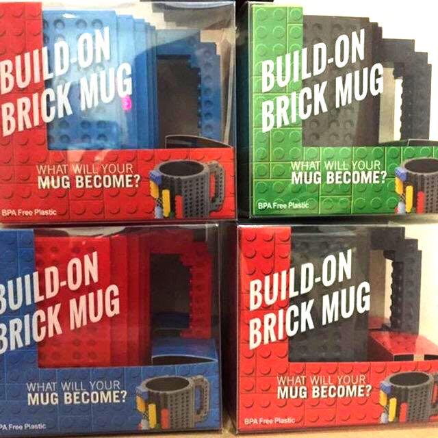Lego build-on brick mug, Everything Else on Carousell