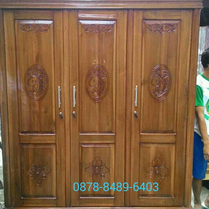 Lemari pakaian full kayu jati asli, Perabotan Rumah di Carousell